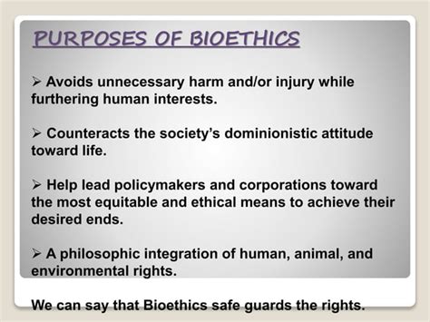 Presentation On Bioethics Pptx Biological Sciences Science