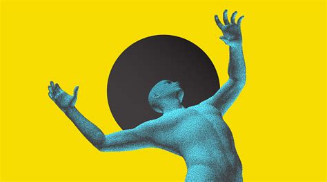 입자로 구성된 3d 인체 모델 패션을 위한 디자인 아트 이벤트 초대 템플릿입니다 배너 전단지 포스터 커버 또는 브로셔에 대한 벡터 그림입니다 배우에 대한 스톡 벡터 아트 및