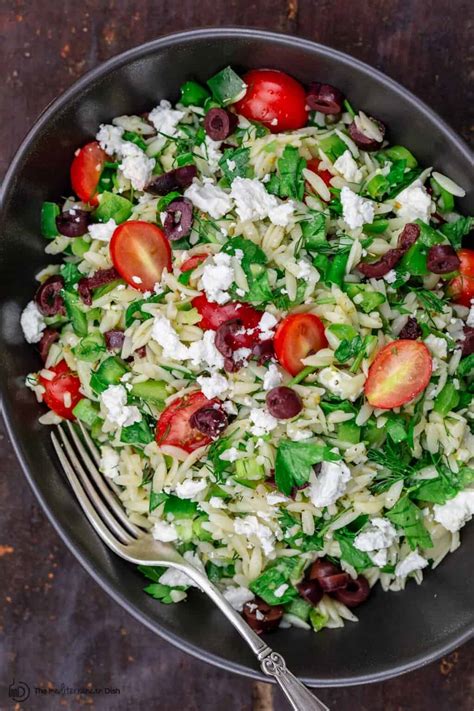 Easy Mediterranean Orzo Salad The Mediterranean Dish