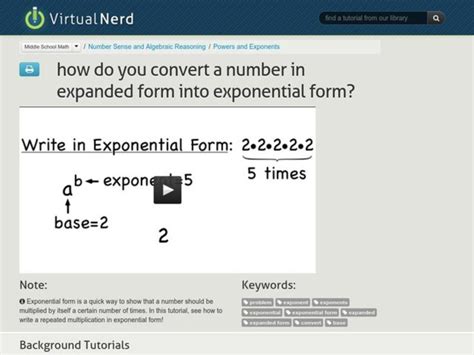 how do you convert a number in expanded form into exponential form
