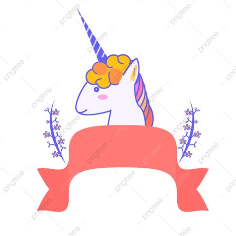 Vector Unicornio De Color Pintado A Mano Png Unicornio Cartón