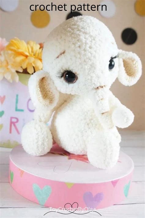 elephant crochet pattern amigurumi plush elephant tutorial safari
