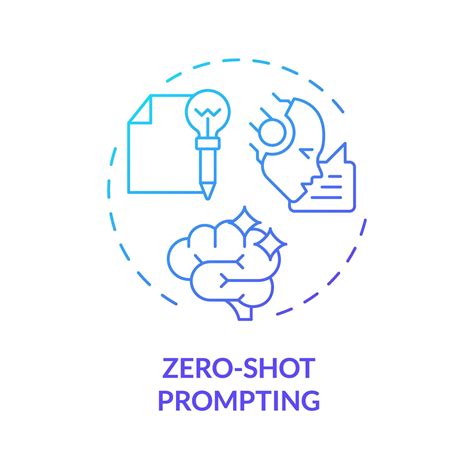 Zero Shot Prompting Blue Gradient Concept Icon Prompt Engineering Provide With No Examples