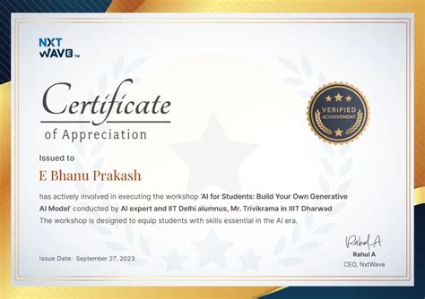 Bhanu Prakash On Linkedin Nxt Wave Ai Workshop