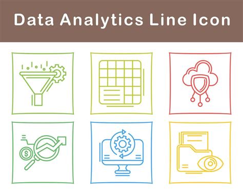 Data Analytics Vector Icon Set 21506459 Vector Art At Vecteezy