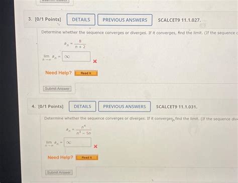solved determine whether the sequence converges or diverges
