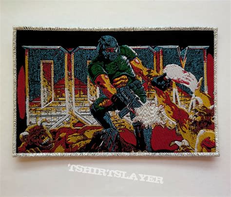Doom Box Art Oversized Patch Silver Glitter Border Tshirtslayer
