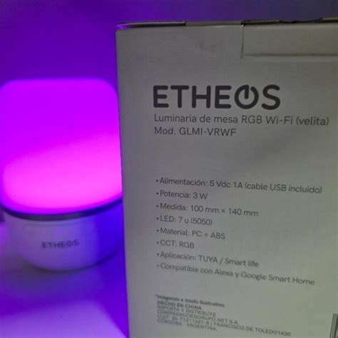 Luminaria De Mesa Etheos Rgb Wi Fi Velita Viciadero