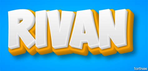 Rivan Text Effect And Logo Design Name