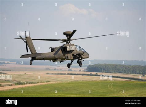 British Army Boeing Apache Attack Helicopter Ah2 Ah64e Ah 64e Armyaircorp In Low Level Flight