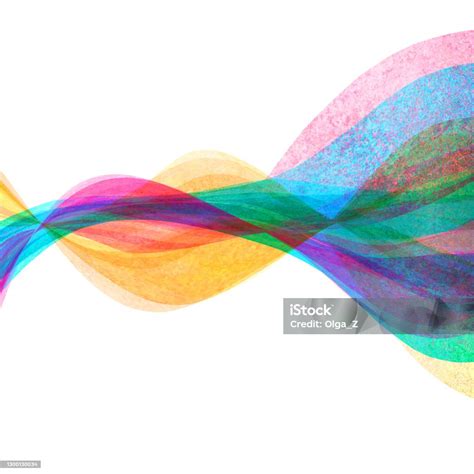 수채화 투명 다채로운 웨이브 배경 수채화 손 페인팅 파도 일러스트 가리기에 대한 스톡 벡터 아트 및 기타 이미지 가리기 그래픽 프린트 낙서 드로잉 Istock