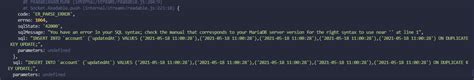 Mysql Sql Error Caused By Sequlize Bulkcreate But Why Stack Overflow