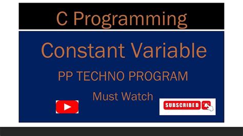 Constant Variable In C Char Constant String Constant Learn Basic C