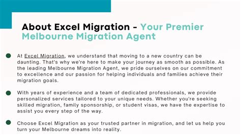 PPT Melbourne Migration Agent Excel Migration PowerPoint Presentation ID