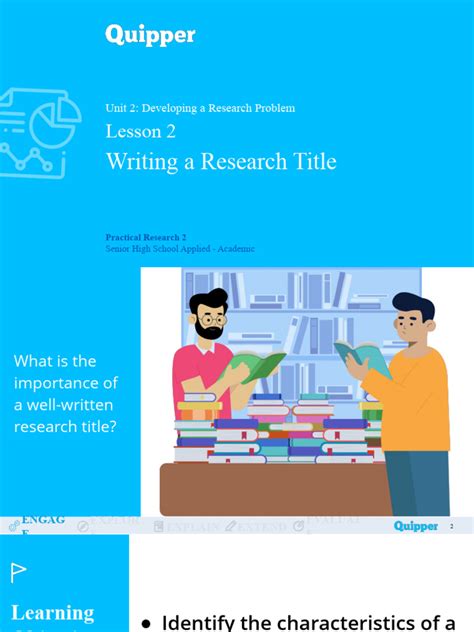 Final Ps Pr2 11 12 Unit 2 Lesson 2 Writing Research Title Pdf Experiment Cognition