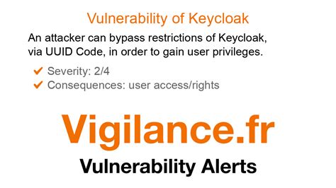 Vulnerability About Keycloak User Access Via Uuid Code Vigilancefr