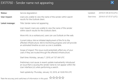 Outlook From Field Missing From Search Results Software Spiceworks Community