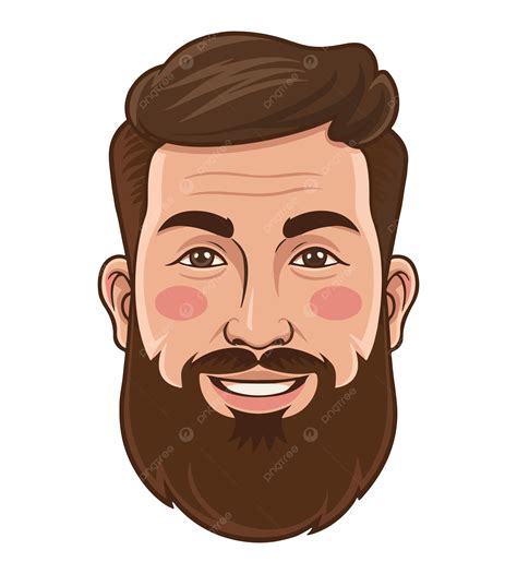 Man Face Free Vector Art With Beard Face Man Cartoon Face Vector
