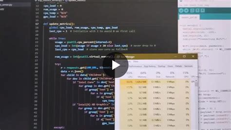 Esp32 Lcd Python Librehardwaremonitor Real Time System Monitor