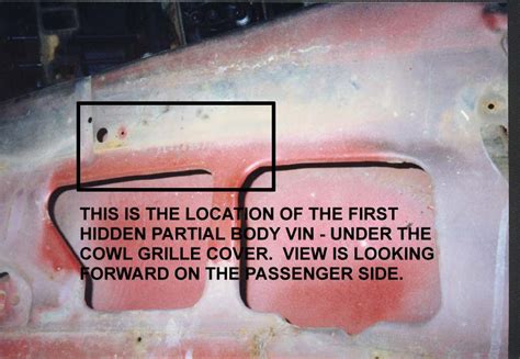 Camaro Vin Cowl Tag And Other Numbers Decoding