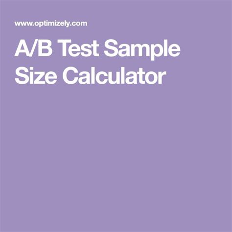 Ab Test Sample Size Calculator Calculate Audience Sizes