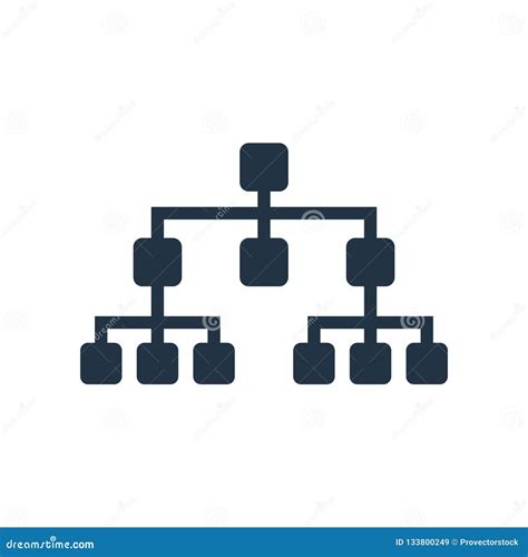 Hierarchical Structure Icon Vector Isolated On White Background Stock Vector Illustration Of