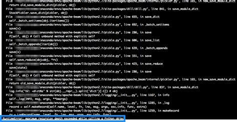 Python Beam Cant Pickledill A Large Tensorflow Model Stack Overflow
