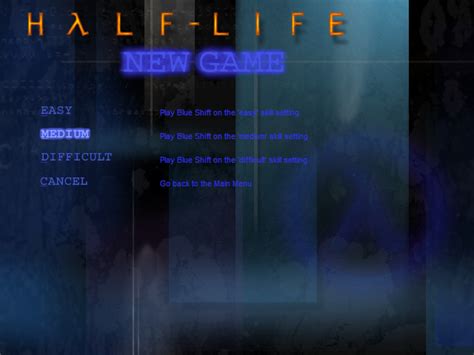 Half Life Blue Shift Game UI Database