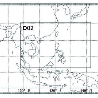 The Model Domains Of The WRF Used For All Experiments Download Scientific Diagram