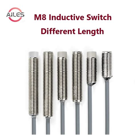 M8 Inductive Sensor Switch Different Length Size Npn Pnp 3wires Metal Inspect Proximity Switches