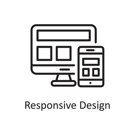 Responsive Design Vector Outline Icon Design Illustration Design And