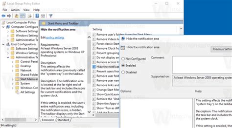 How To Hide Notification Area In Windows 10 System Tray