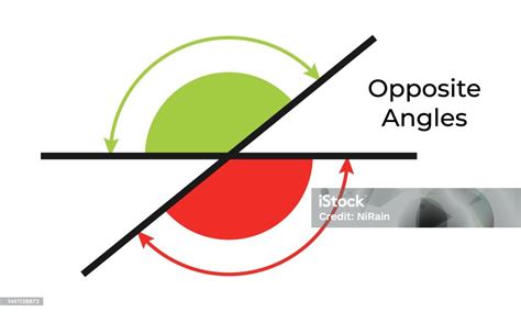 Vector Illustration Of Opposite Angles Isolated On White Background Set