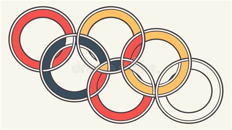 Classic Five Interlocking Rings Global Sports Symbol Vector Graphic Vector Design Generative Ai