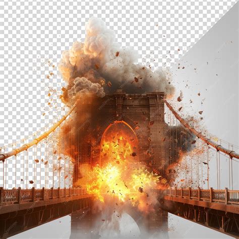 Bridge Explosion Png Premium Ai Generated Psd