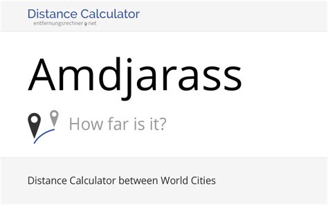 Where Is Amdjarass Chad Located Distance Country And Map