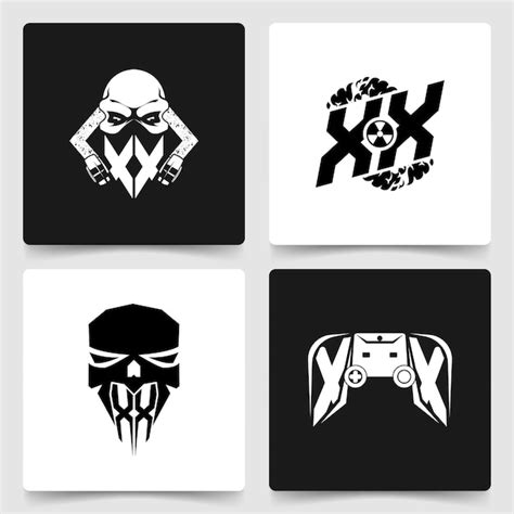 Conjunto De Inicial De Monograma De Logotipo De Letra Xx De Cole O Com Design De Estilo De