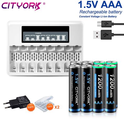 15v 리튬 이온 Aaa 충전식 배터리 1200mwh Aaa 배터리 Mp3 원격 제어 8 슬롯 15v Aaa Aa 배터리