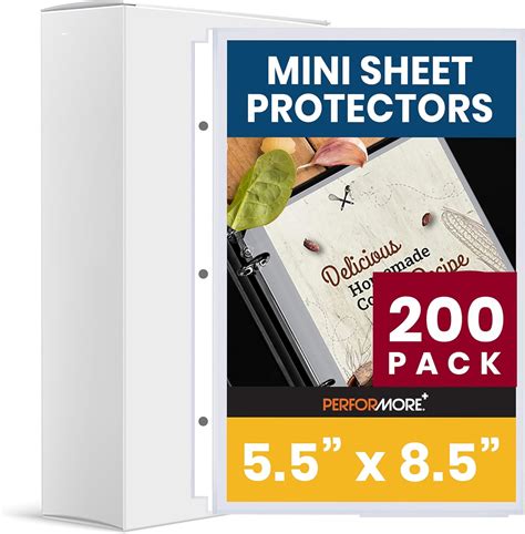 Office Werks Heavyweight Clear Mini Sheet Protectors Holds 55 X 85