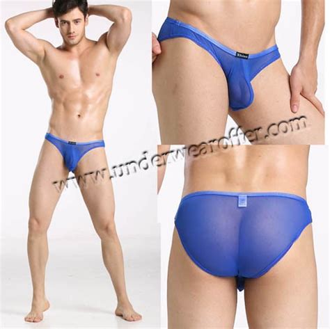 Sexy Mens Sheer Mini Briefs Bulge Pouch Underwear See Through Mesh