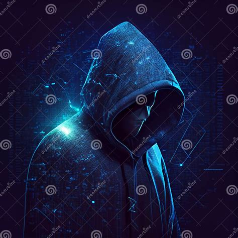 Hacker Programmer Modern Spy Illegal Data Search Ai Generated Image Stock Illustration
