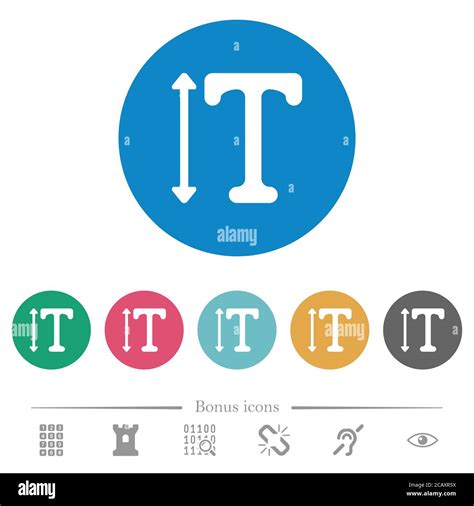 Adjust Font Height Flat White Icons On Round Color Backgrounds 6 Bonus