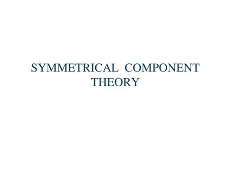 Solution Symmetrical Component For Power System Studypool