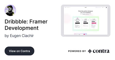 Dribbble Framer Development By Eugen Ciachir
