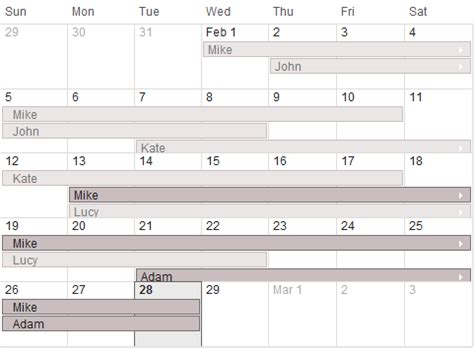 Tables Interface Design For Managing Overlapping Date Periods User Experience Stack Exchange