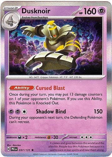 Dusknoir 037131 Prismatic Evolutions Collect All Games