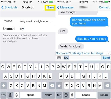 create a quick response to any message with keyboard shortcuts [ios