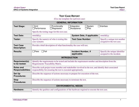 Free Printable Test Case Templates Word Excel Pdf
