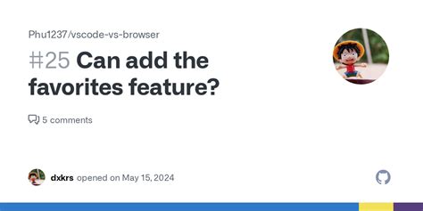 Can Add The Favorites Feature · Issue 25 · Phu1237 Vscode Vs Browser · Github