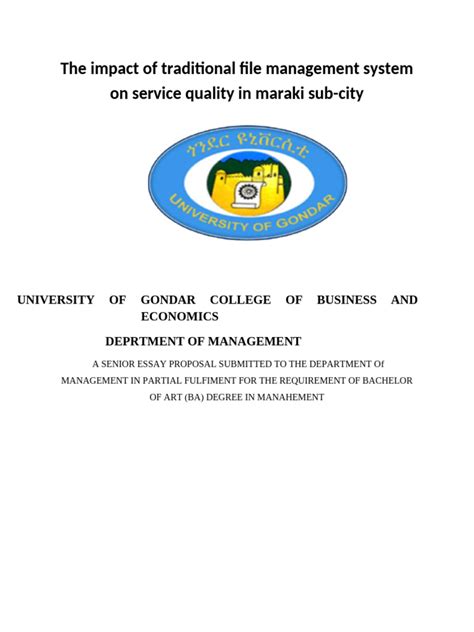 Theimpactoftraditionalfilemanagementsystemonservicequality